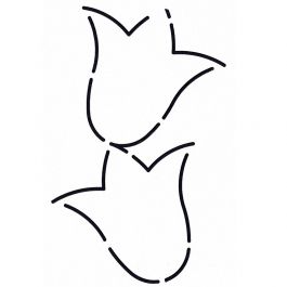 Quiltsjabloon Tulip Border 3' inch