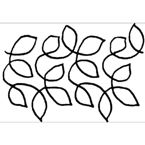 Fullline Stencil Border meandering leaves large