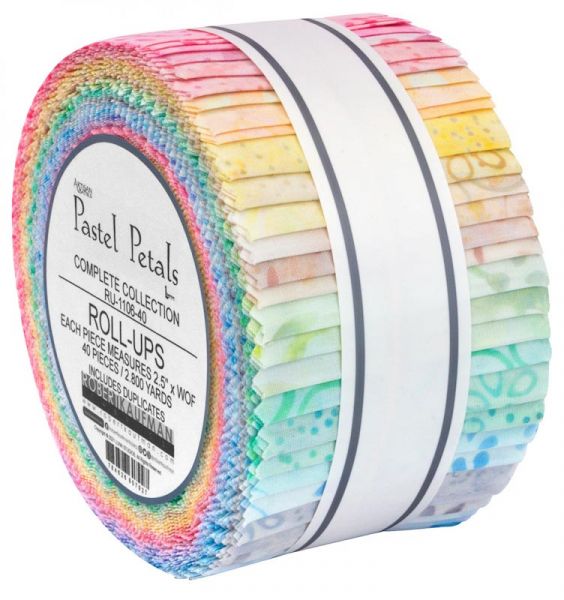 Jelly Roll Batik 'Pastels Petals'