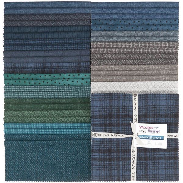Layer Cake Woolies Flannel Stormy Seas 42 stuks